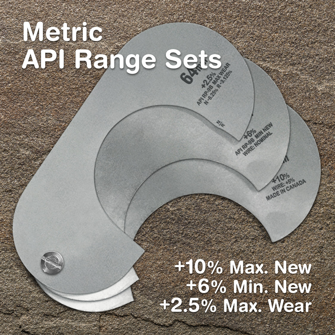 Stainless Range Sets - Metric - API RP 9B – Wire Rope & Sheave Gauges
